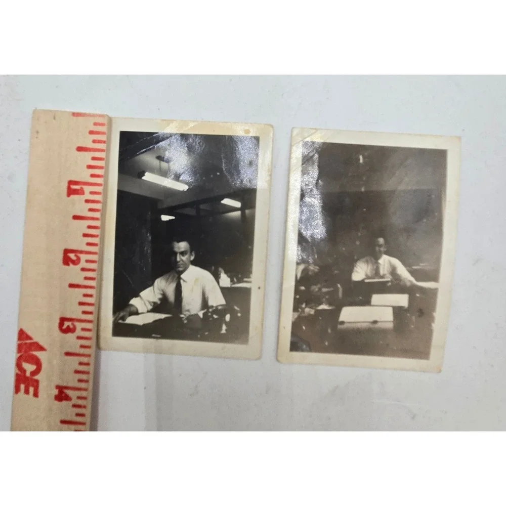 Art | Vintage Bw Office Desk Photos Man In Tie Professional Snapshots ...